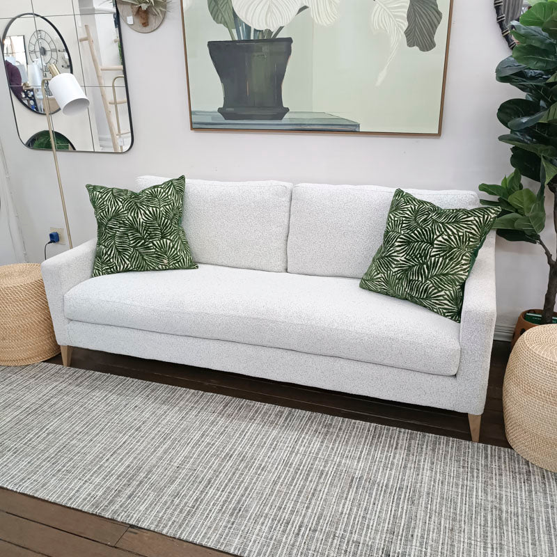 Sloped Arm Sofa in Cologne Bone – Oak Corner Interiors